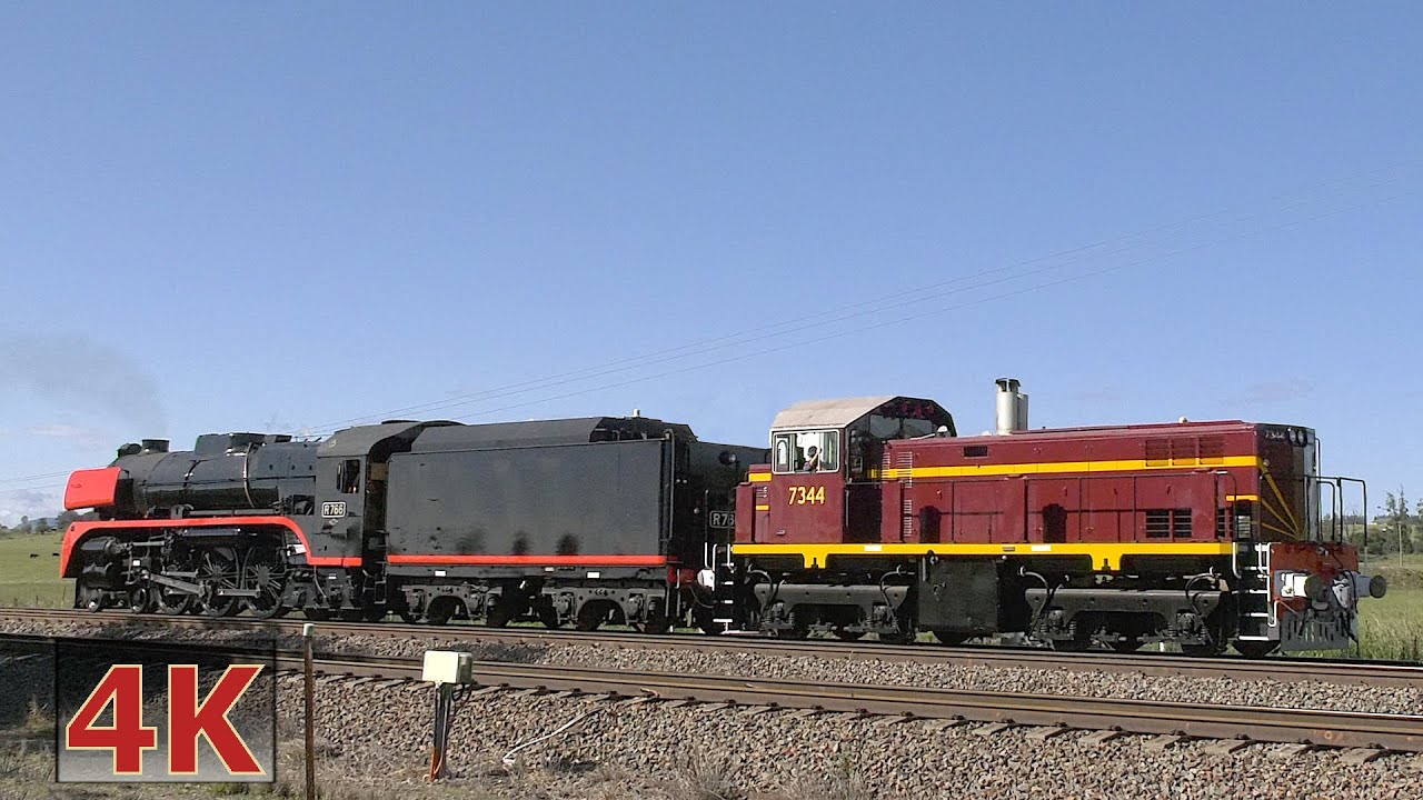 Steam locomotive R766 mainline trial Pt2 - YouTube