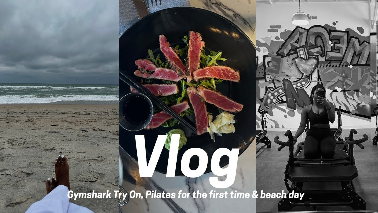 Vlog: GymShark Try On, Pilates for the first time & beach day with the ...