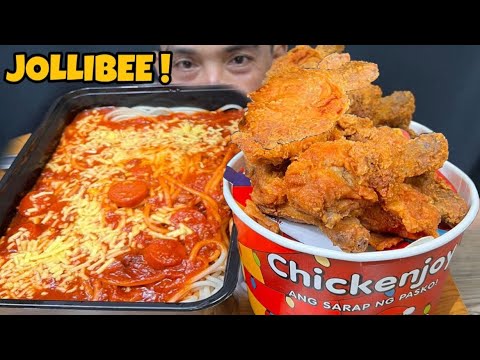 Spicy Chicken Joy at Jolly Spaghetti | Jollibee Mukbang Asmr | Filipino ...