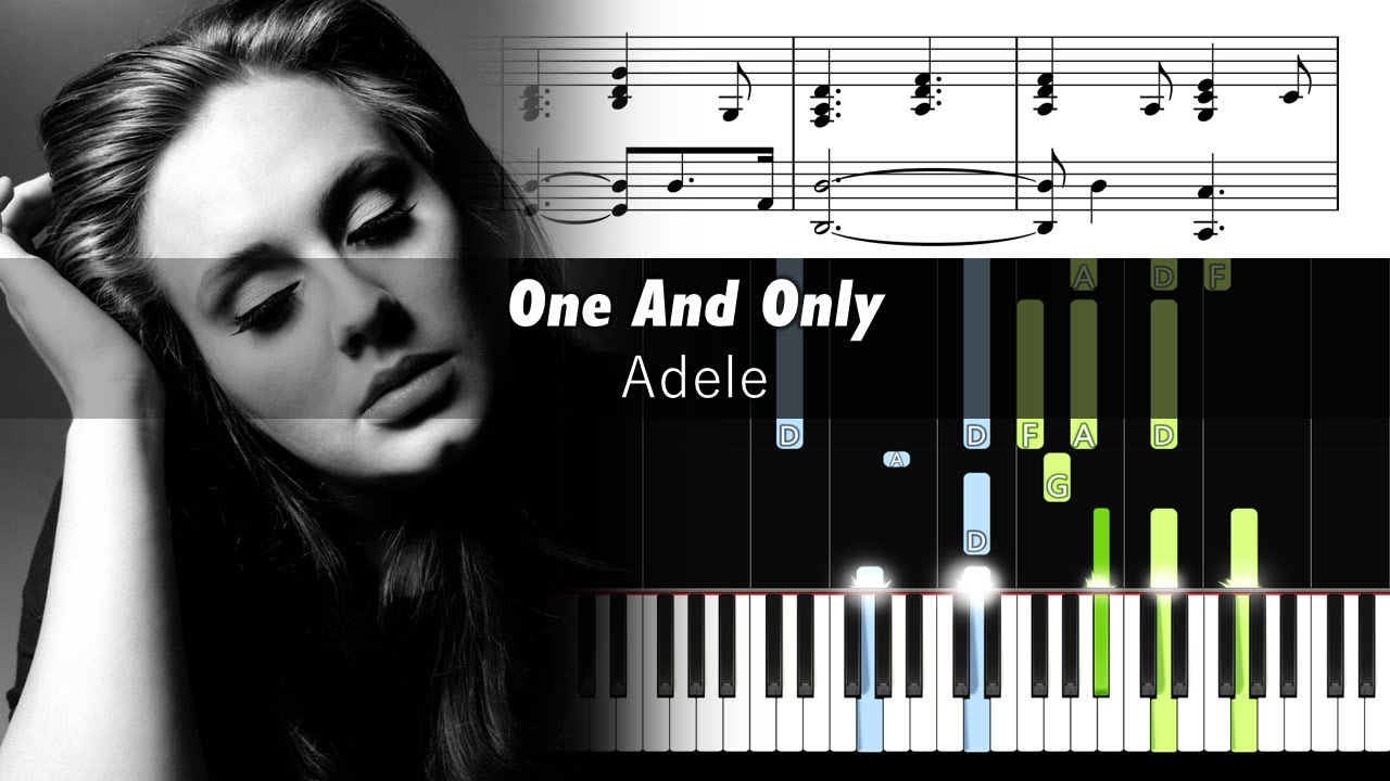Adele - One And Only - Accurate Piano Tutorial with Sheet Music - YouTube