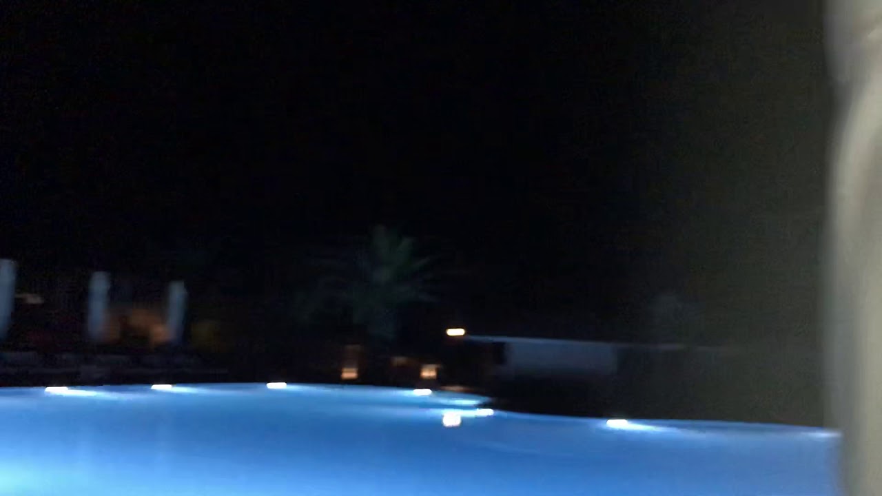 Sani (Greece) pool at night! - YouTube