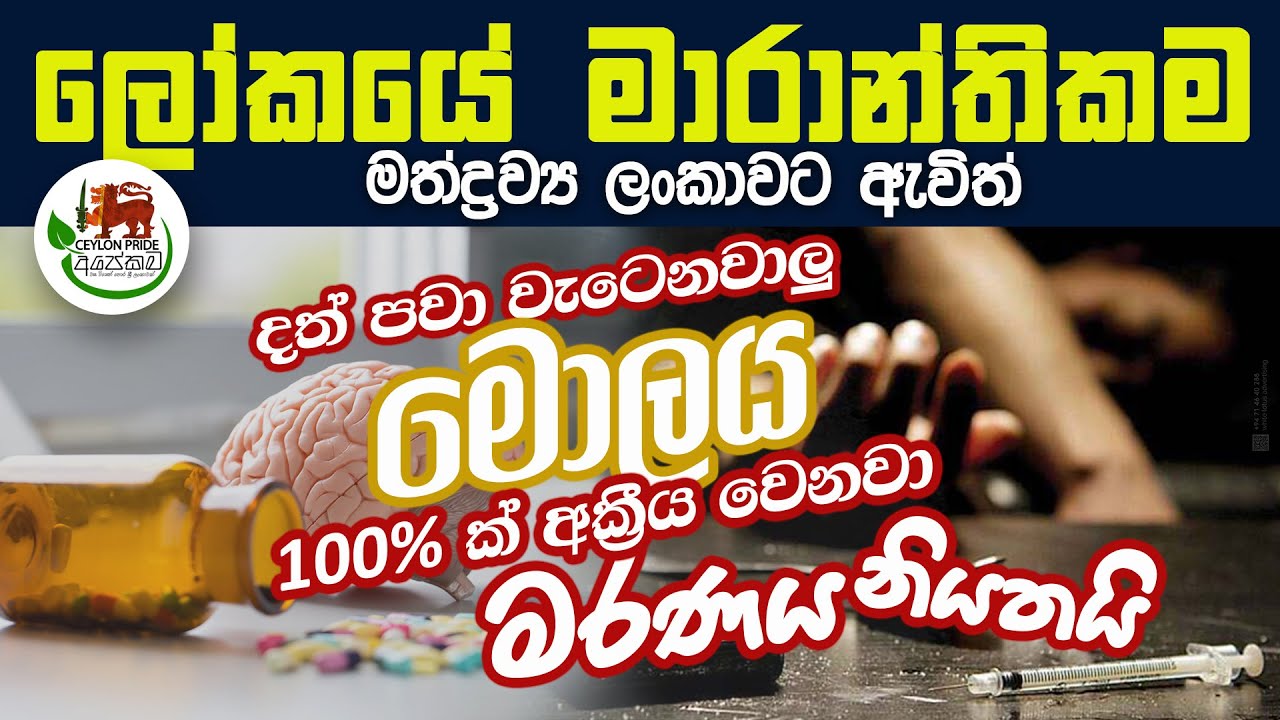 ලංකාවට ආපු ලෝකයේ මරනීයම මත්ද්‍රව්‍ය - දත් වැටෙන මොලය අක්‍රීය කරන අයිස් ...