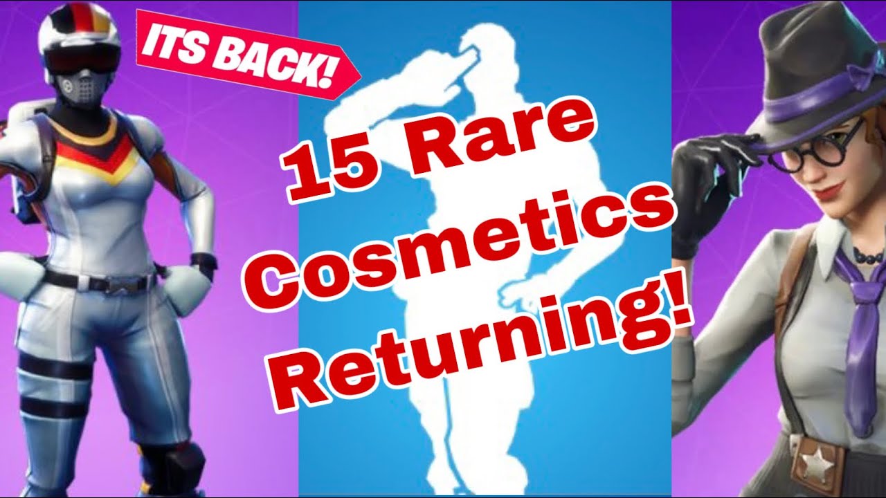 15 RARE Cosmetics Returning to Fortnite! (Skins and Emotes) - YouTube