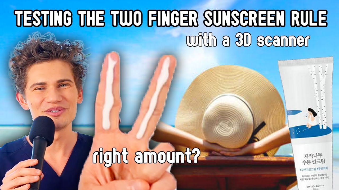 Are you using enough SPF? Testing the two finger sunscreen rule. - YouTube