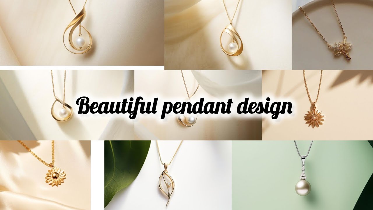 Beautiful pendant design with pearls/ latest gold pendent design # ...