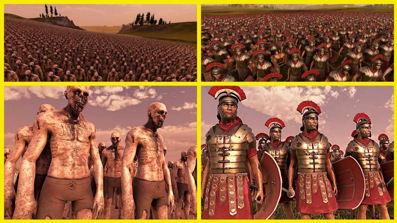 ZOMBIES VS ROMAN SOLDIERS – EPIC UEBS 2 BATTLE - YouTube