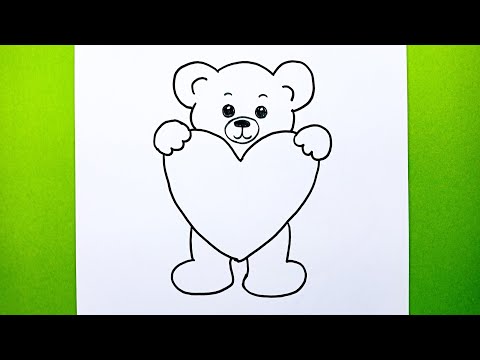 Kolay Sevimli Ayıcık Çizimi, Sevimli Bir Ayıcık En Kolay Nasıl Çizilir, Easy Cute Teddy Bear Drawing