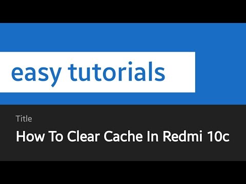 How To Clear Cache In Redmi 10c - YouTube