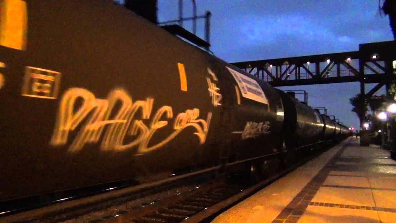 BNSF 7767 and 7777 Lead the Ethonals through Fullerton - YouTube