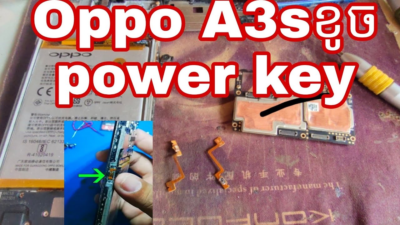 Oppo a3s Power key not working solutions in Cambodia. - YouTube