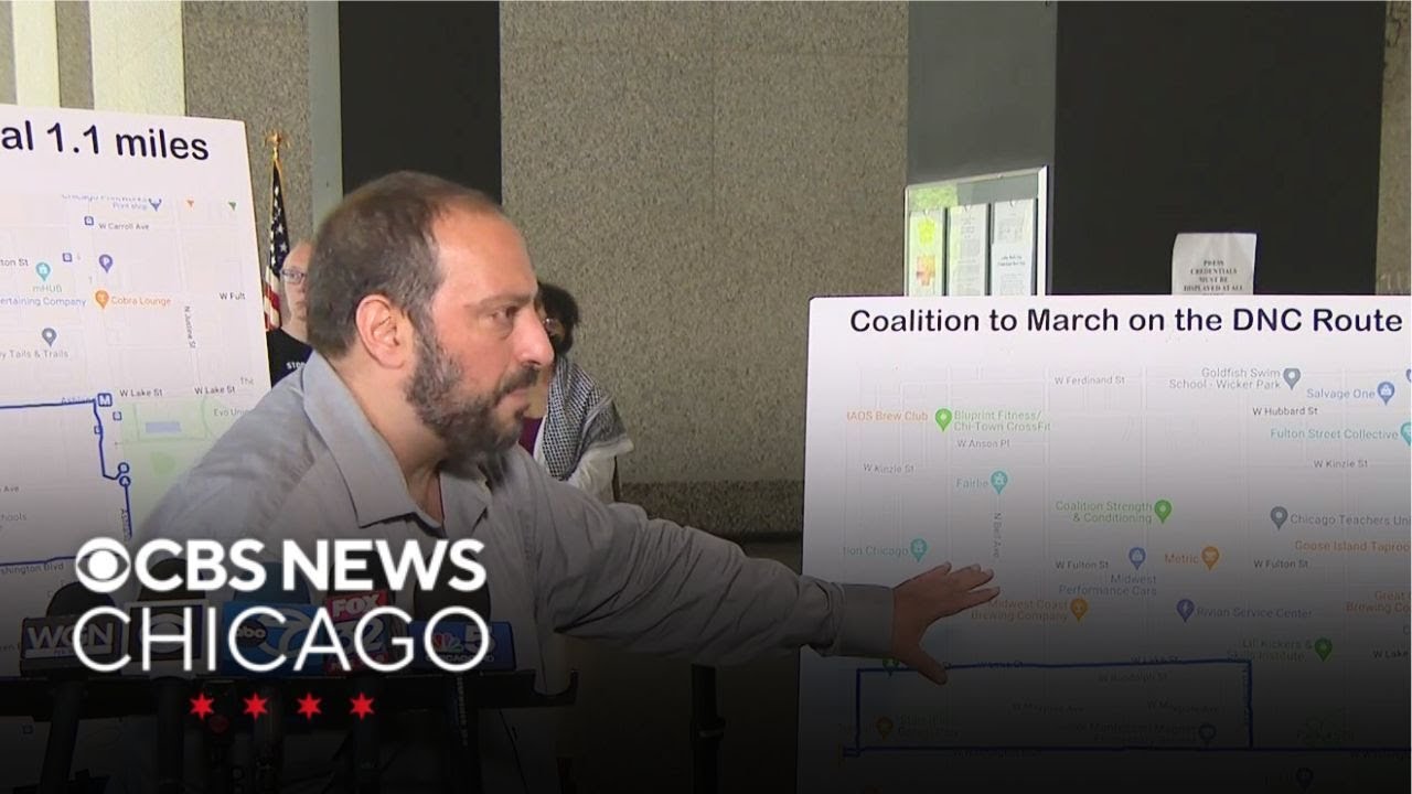 Judge again delays key decision for DNC protest route in Chicago - YouTube