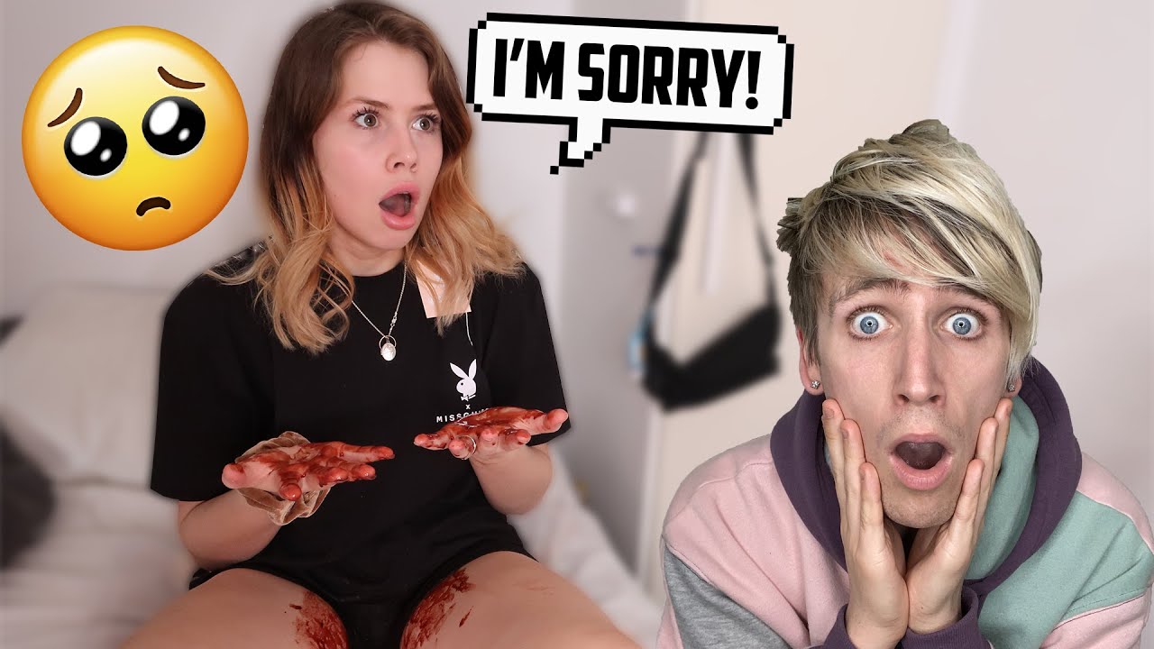 PERIOD PRANK ON BOYFRIEND!! *CUTE REACTION* - YouTube