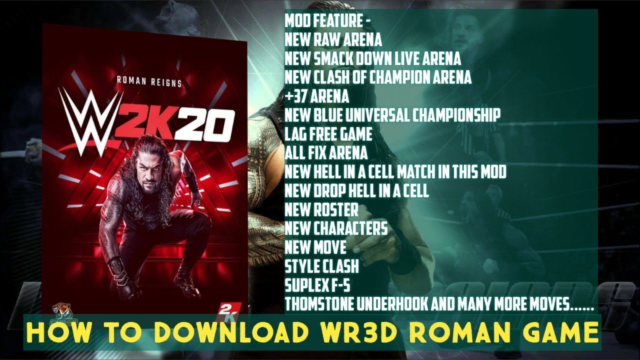 Wr3d WWE 2K20 NEW MOD APK (🔥ROMAN REIGNS EDITION🔥) HOW TO DOWNLOAD LINK ...