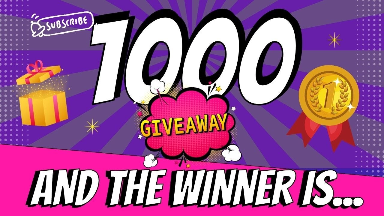 And the Winner is.... Find out who won my 1000 subscriber giveaway ...