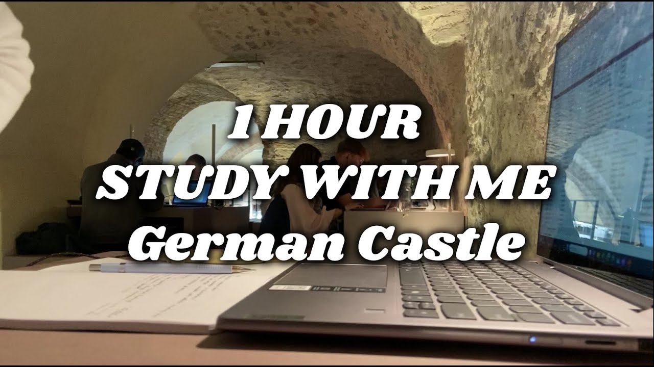 1 HOUR - STUDY WITH ME - GERMAN CASTLE | timer | pomodoro 25/5 | no ...