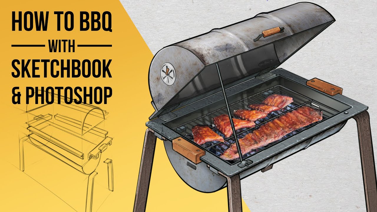 How to BBQ with Sketchbook and Photoshop - YouTube