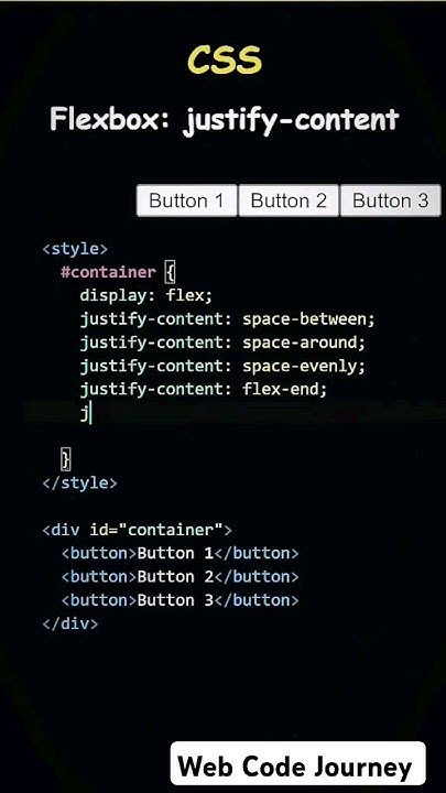 How To Use Flexbox Justify Content Property In Css Coading Programming Css Shorts Youtube