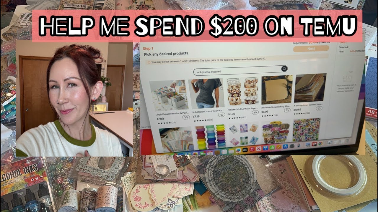 Help me go on a TEMU shopping spree for journaling items - YouTube
