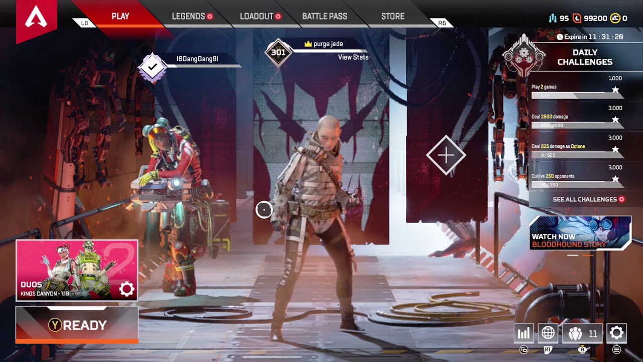 LOBA IN APEX LEGENDS LOBBY!! - YouTube