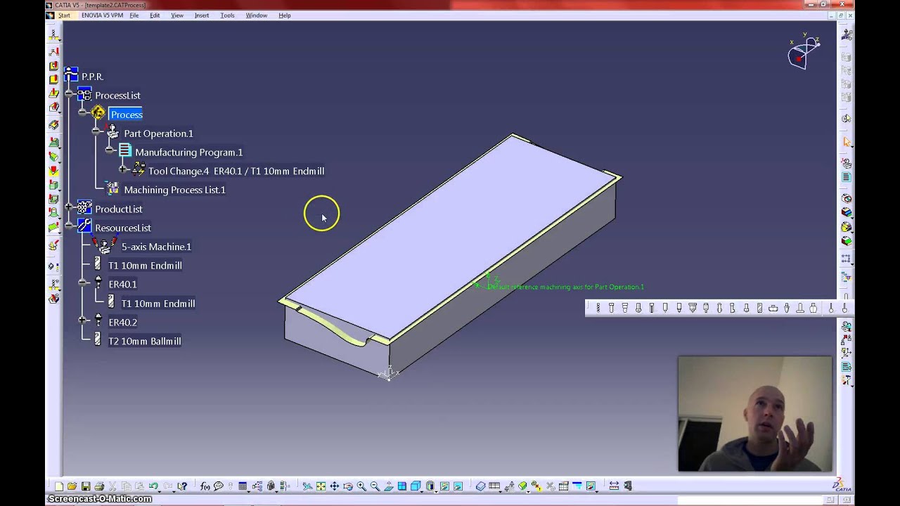 Catia Advanced Machining 103 - Resource List Setup - YouTube