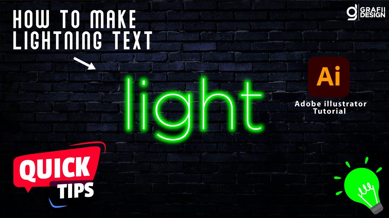 HOW TO MAKE LIGHTNING TEXT IN ADOBE ILLUSTRATOR II GRAPHIC DESIGN ...