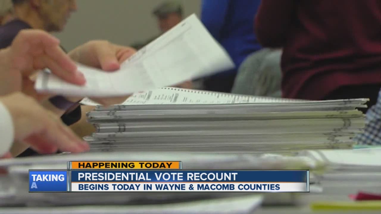 Presidential vote recount begins today in Wayne and Macomb counties ...