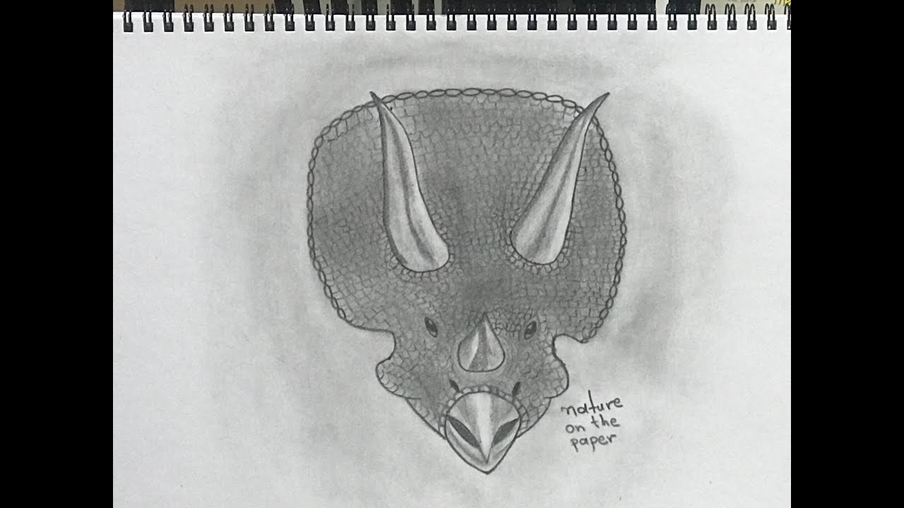 HOW TO DRAW A DINOSAUR/TRICERATOPS/ΠΩΣ ΝΑ ΖΩΓΡΑΦΙΣΩ ΕΝΑΝ ΔΕΙΝΟΣΑΥΡΟ ...