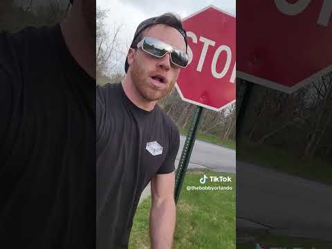 Telling a joke to a stop sign - YouTube