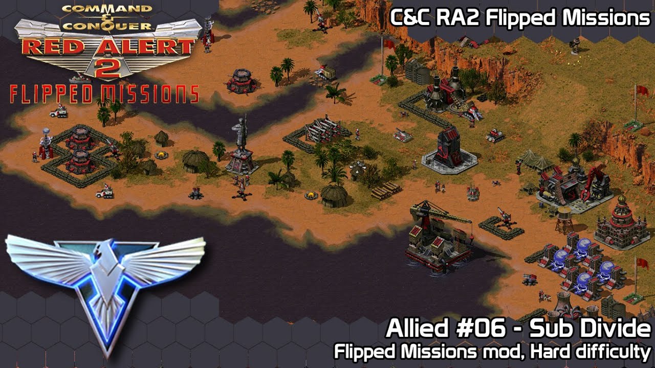 C&C Red Alert 2 Flipped Missions - Allied #06 Sub-Divide - Hard ...
