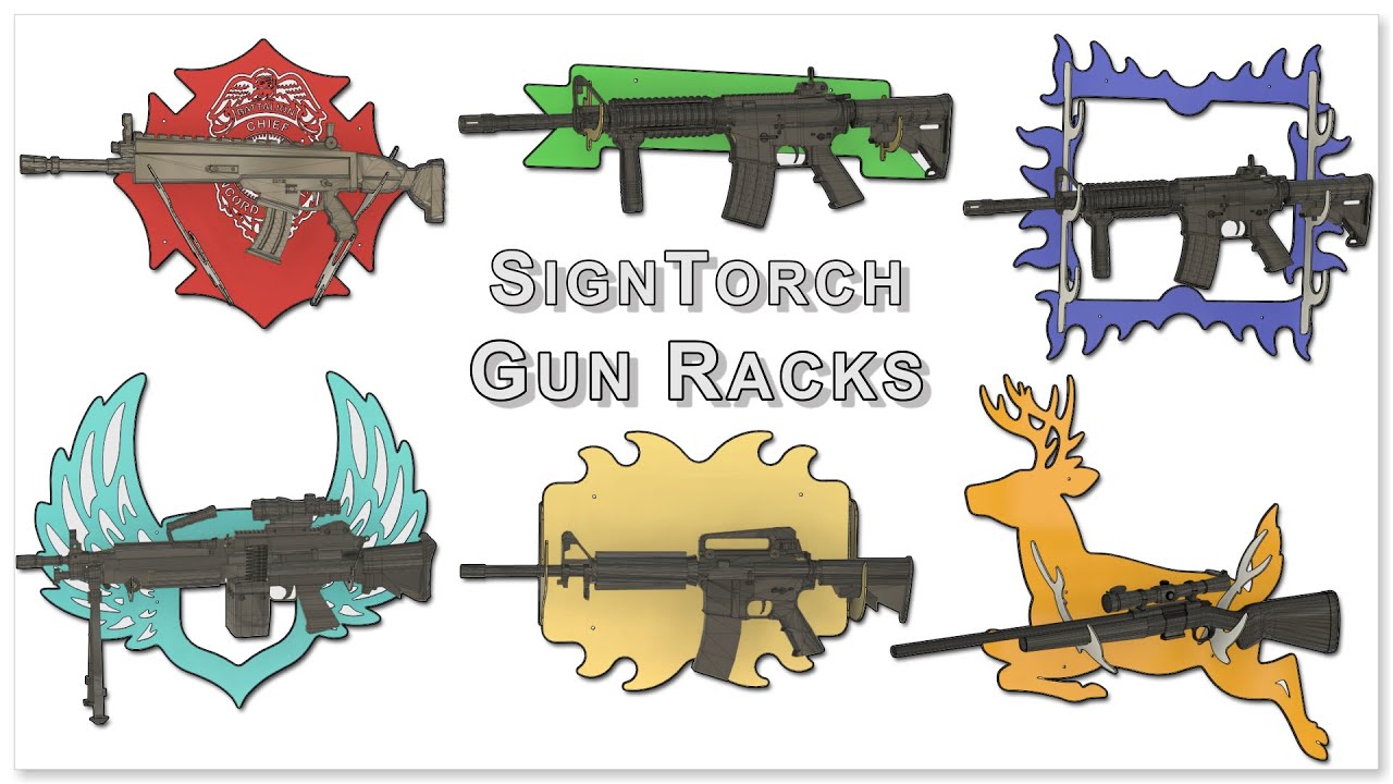 SignTorch Gun Racks CNC Art for Plasma Cutting - YouTube