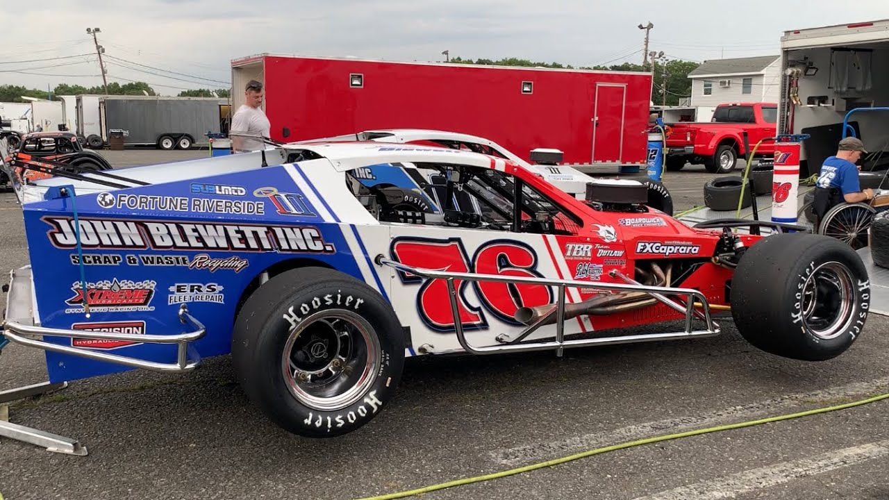 Jimmy Showtime Blewett modified feature win Wall Stadium Speedway paved ...
