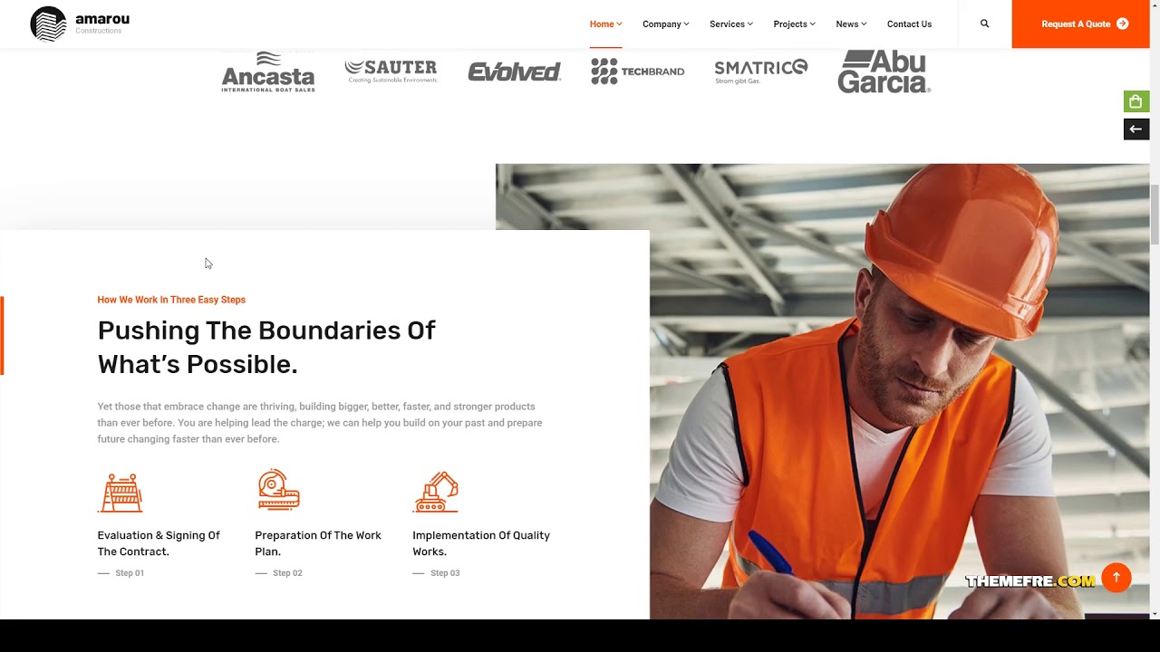 Amarou - Construction and Architecture WordPress Theme industry contractor Build Website - YouTube