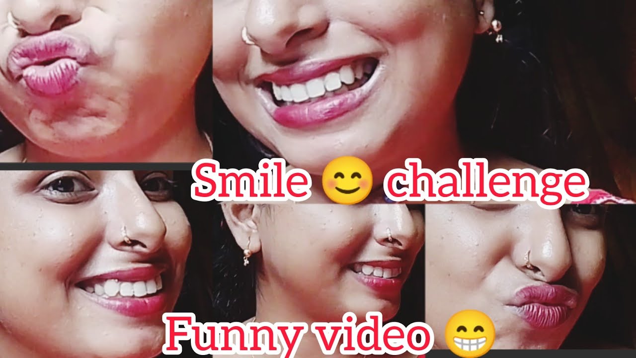 smile challenge 😊😂 funny video viral video - YouTube