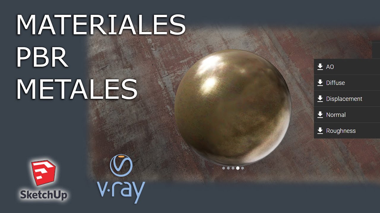 MATERIAL PBR - METALES - SKETCHUP / VRAY 5 - YouTube