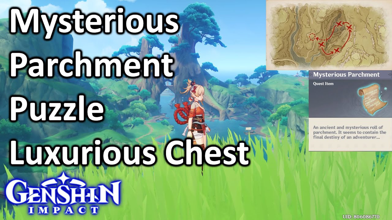 Mysterious Parchment Puzzle Luxurious Chest Genshin Impact - YouTube