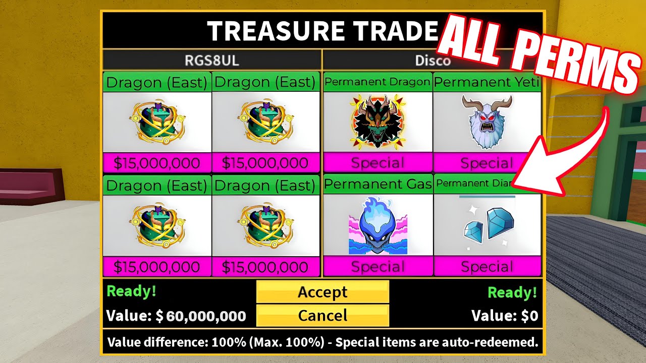 Buying Every New+Rework PERMANENT FRUIT From Trading In One Video (Blox ...