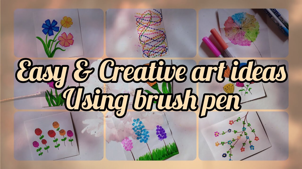 Creative art ideas || Brush pen art ideas || easy drawing ideas for ...