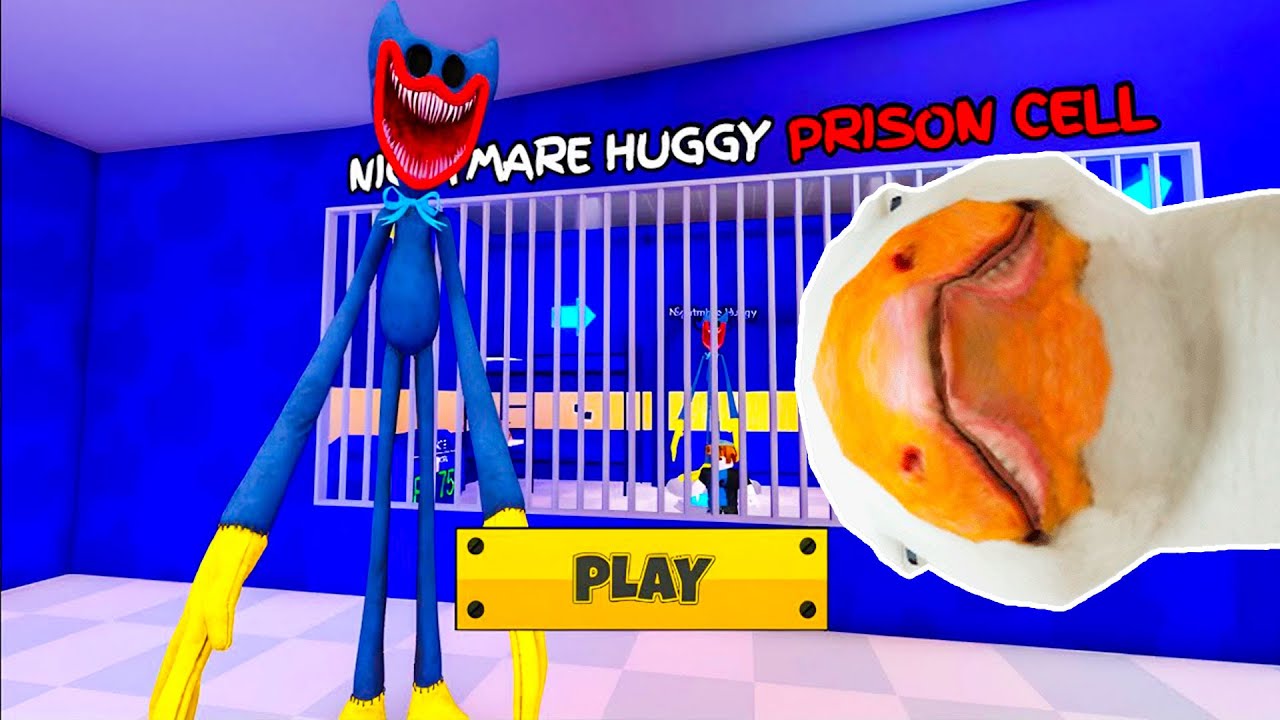 NIGHTMARE HUGGY WUGGY Vs GOOSE 52 in BARRY'S PRISON RUN! New Scary Obby ...