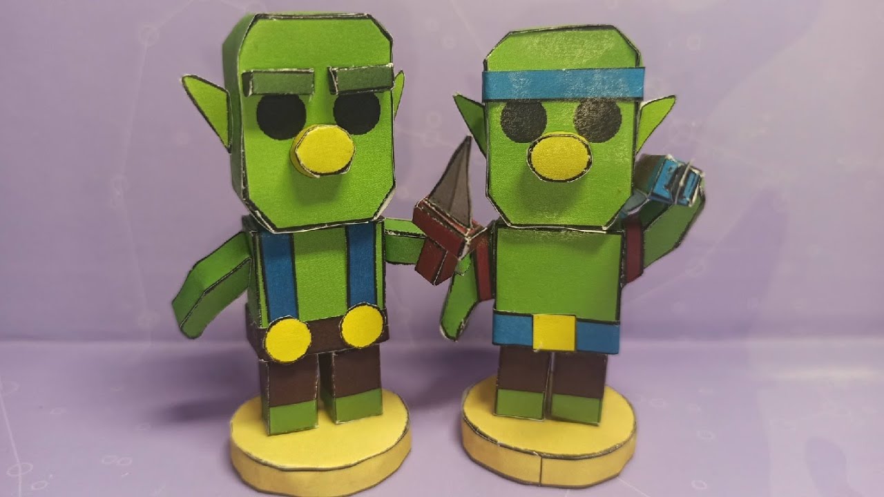 How to make paper Goblins ( Clash Mini ) - YouTube