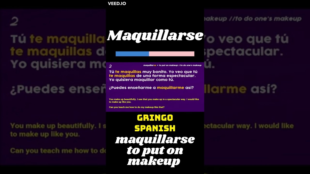Presente Simple Reflexive verbs Maquillarse - YouTube
