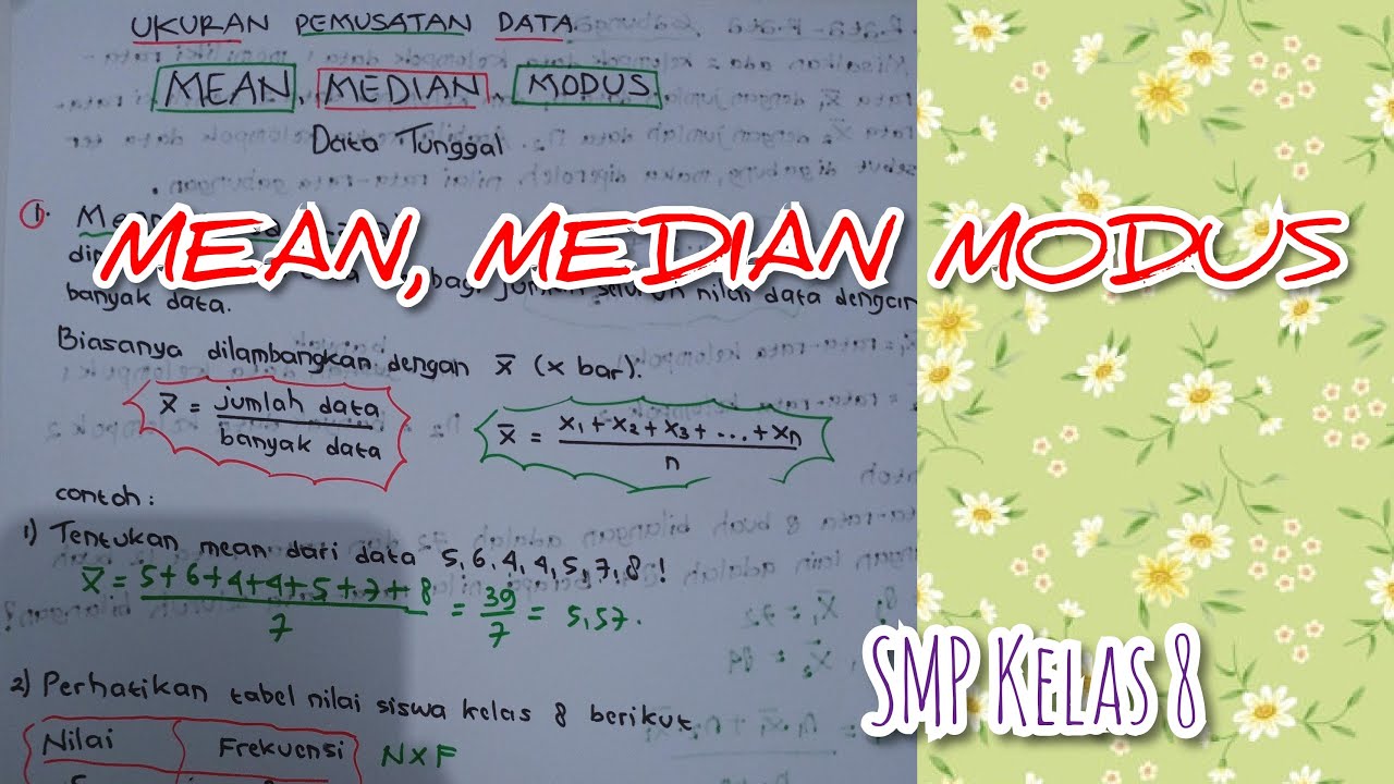 Mean, Median, Modus. SMP kelas 8 - YouTube
