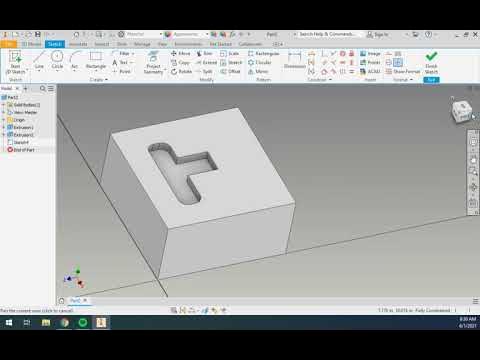 Autodesk Inventor : Projection Geometry - YouTube