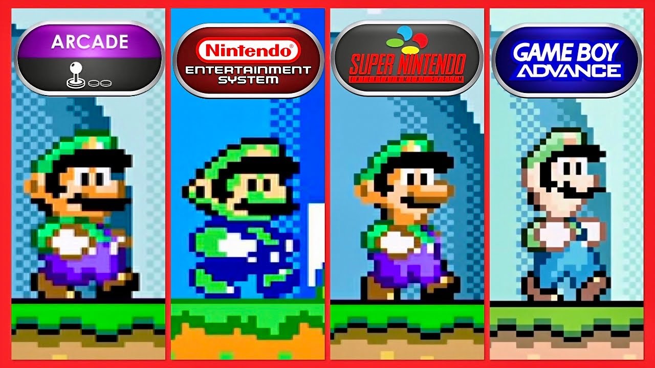 Super Mario World Feat. LUIGI Versions Comparison - YouTube