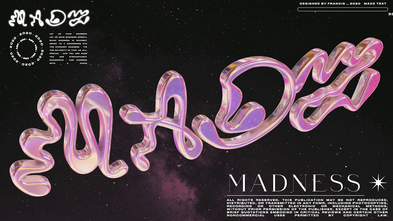 MADZ - 3D Chrome Text + Visual Render - Type by @coprod_cc / © Francis ...