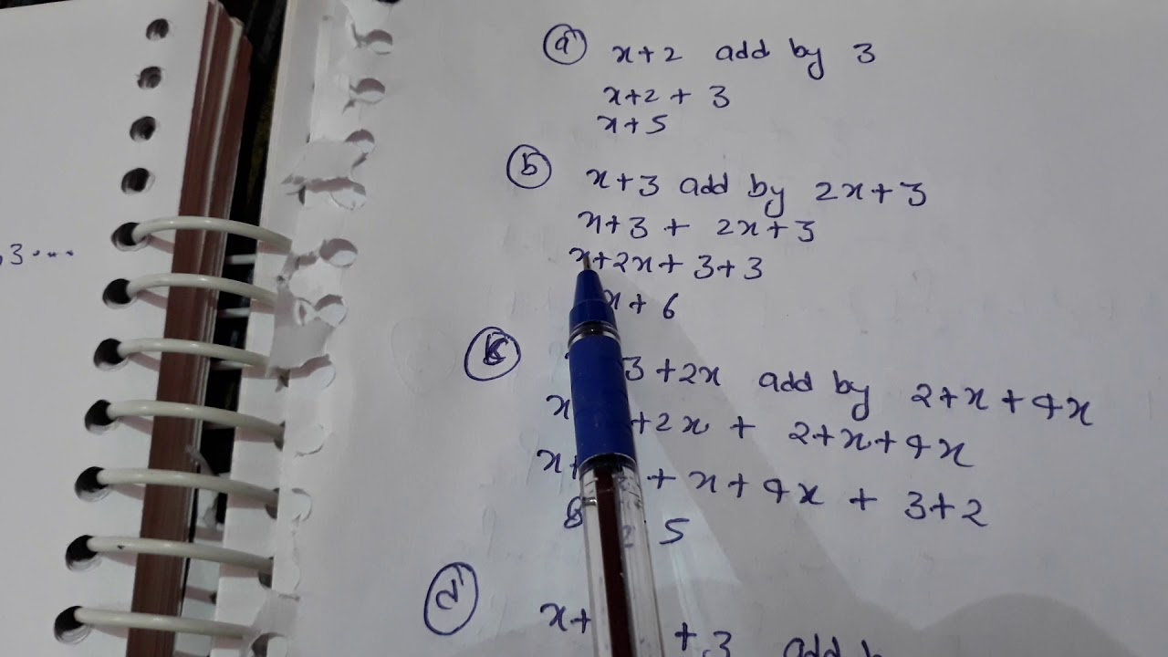 Algebraic addition - YouTube