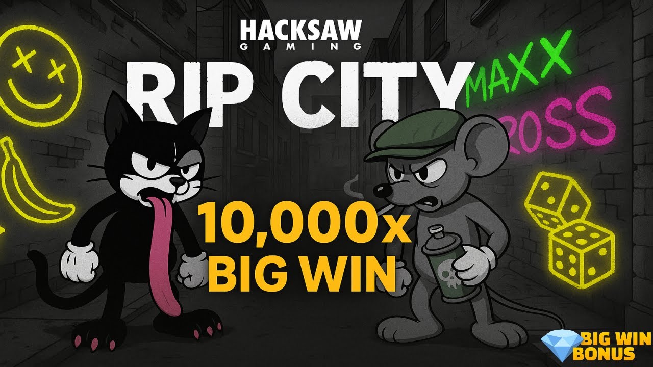RIP CITY (HACKSAW GAMING) BIG WIN 10.000x 😱🤑 - YouTube