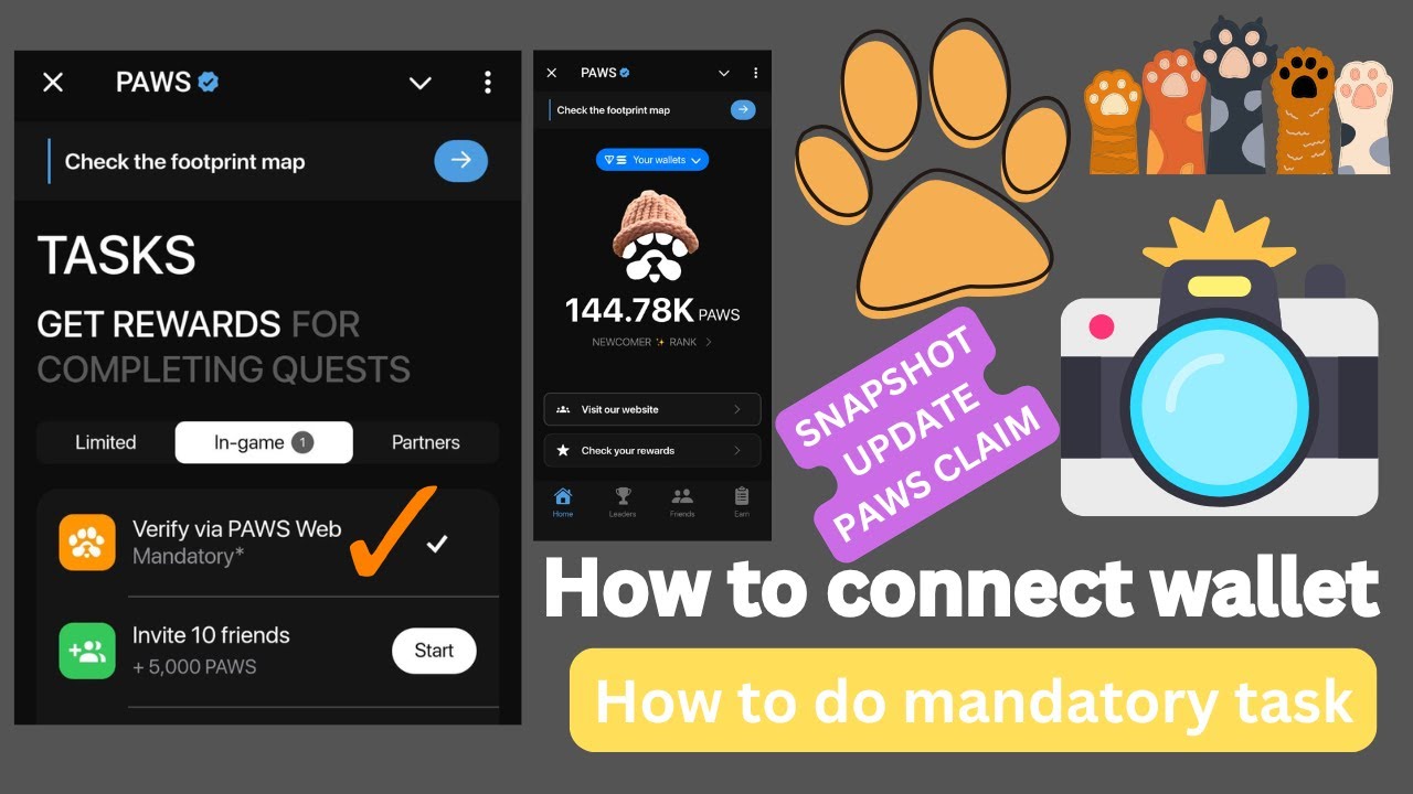 how to connect paws wallet || Verify via PAWS Web | Paw task - YouTube