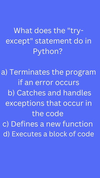 Boost your Python skills with this Try Exception MCQ challenge - YouTube