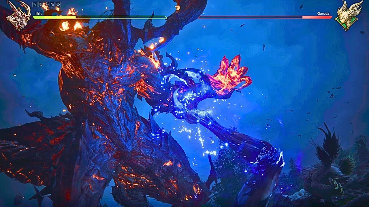 Ifrit vs. Garuda Fight Scene (Final Fantasy XVI) 4K ULTRA HD Eikons ...