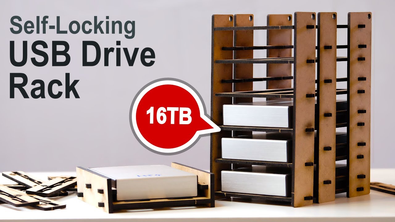 Laser-Cutting Myself an USB Hard Drive Rack - YouTube